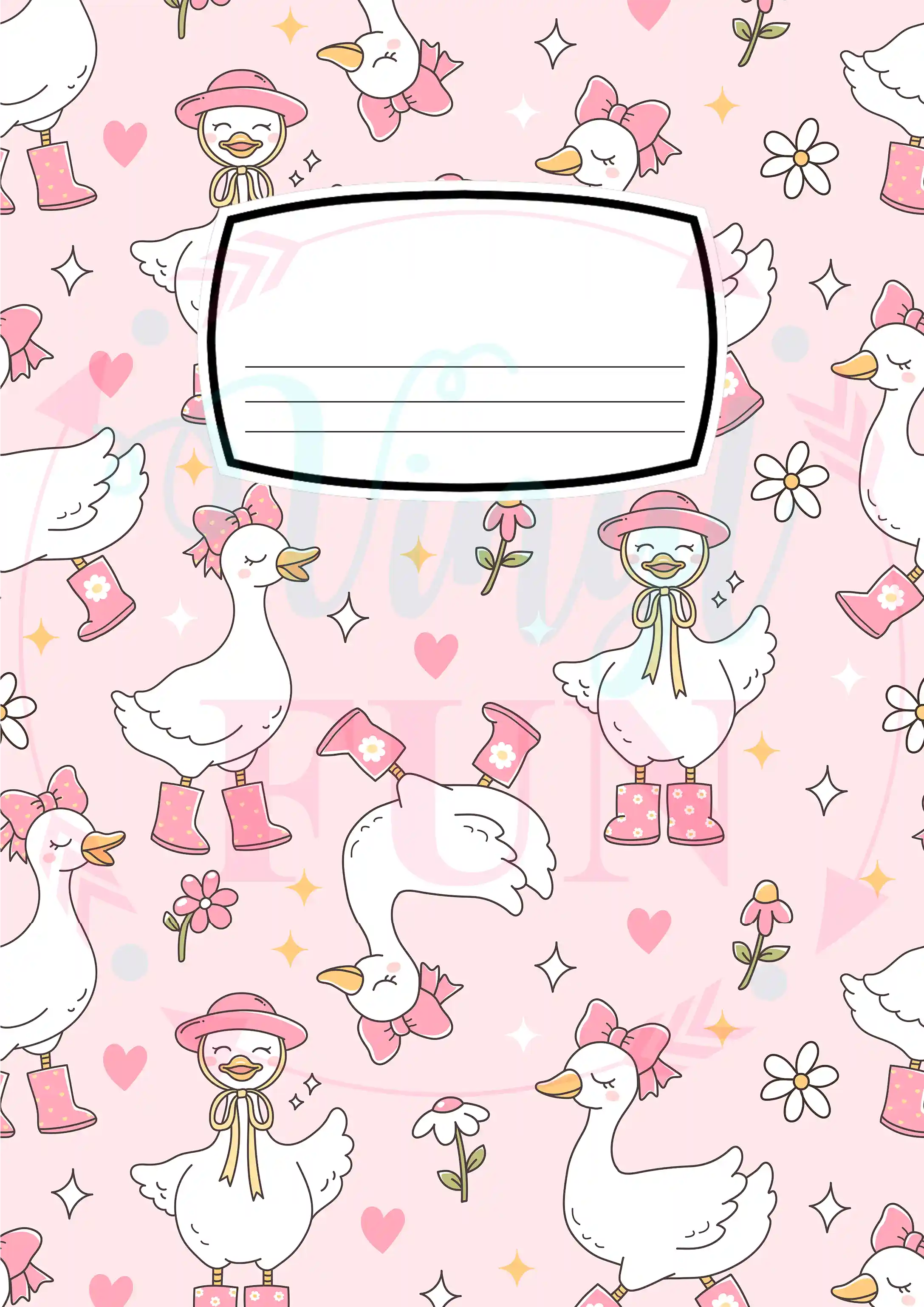 Composition Notebook Cover Transfer Sheet -Silly Goose – Vinyl Fun