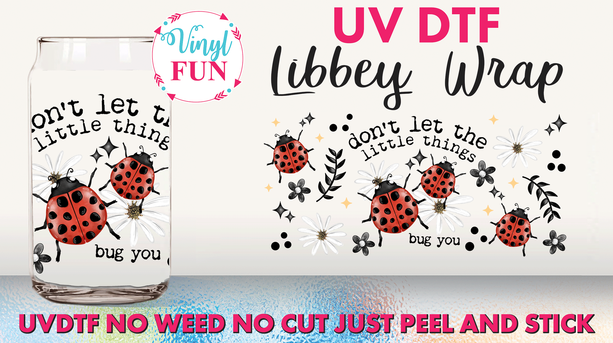 Lady Bug UVDTF Libbey Glass Wrap - UV62 – Vinyl Fun