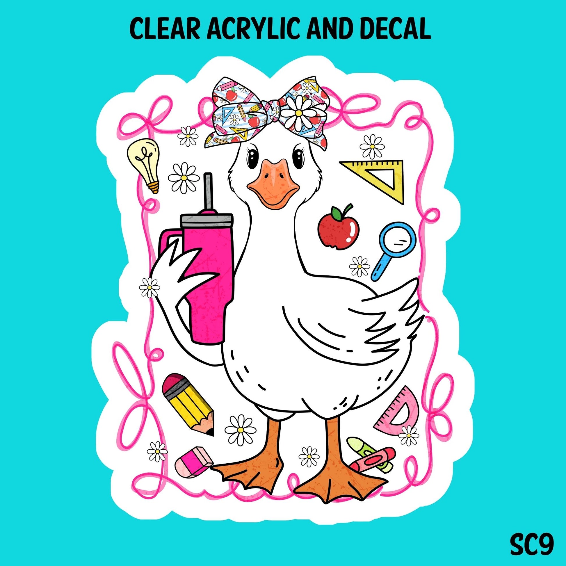 School is Cool Acrylic With UVDTF Decal- SC9 – Vinyl Fun