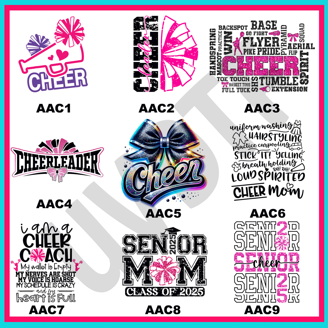 UVDTF All About Cheer Decals-V14 – Vinyl Fun
