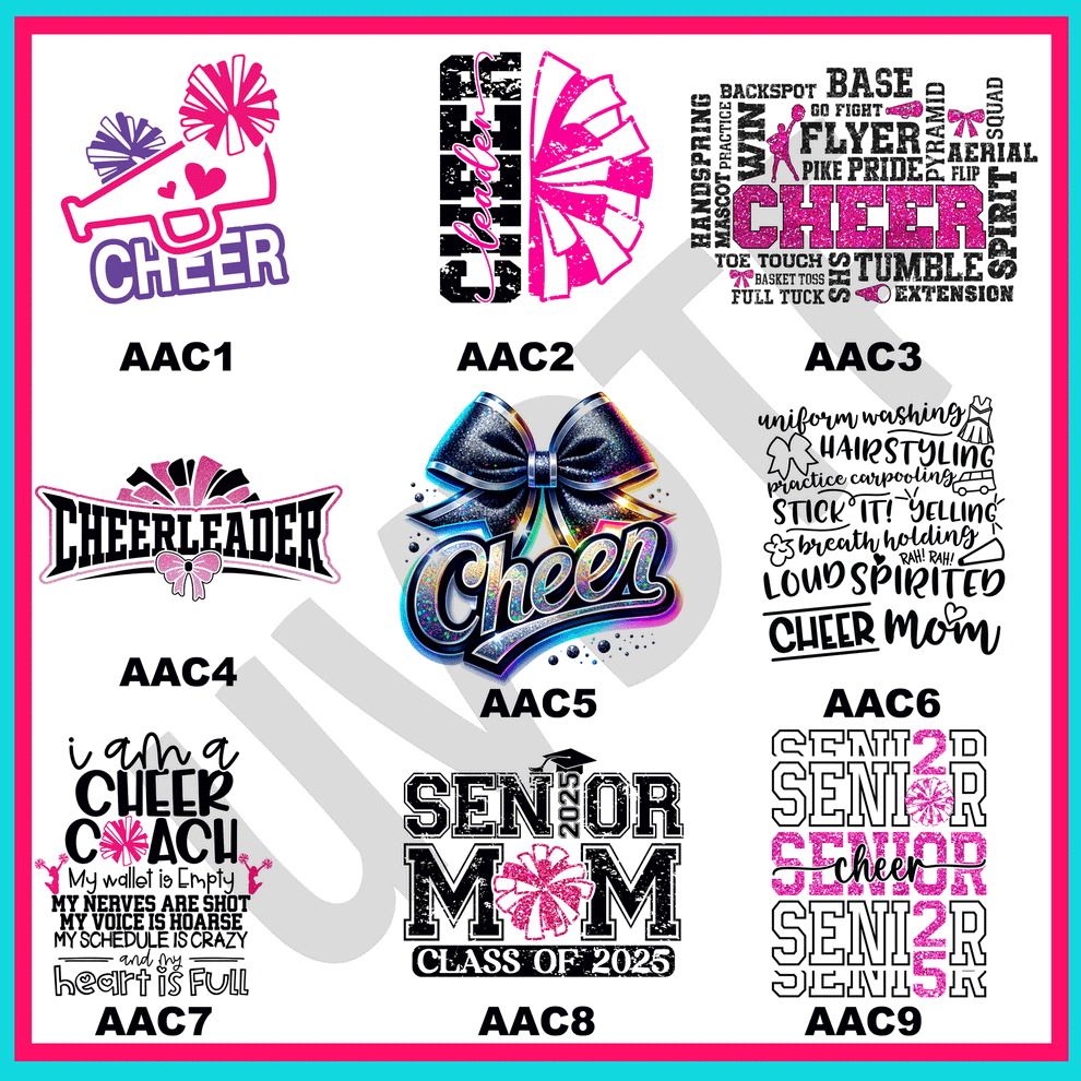 UVDTF All About Cheer Decals-V14 – Vinyl Fun