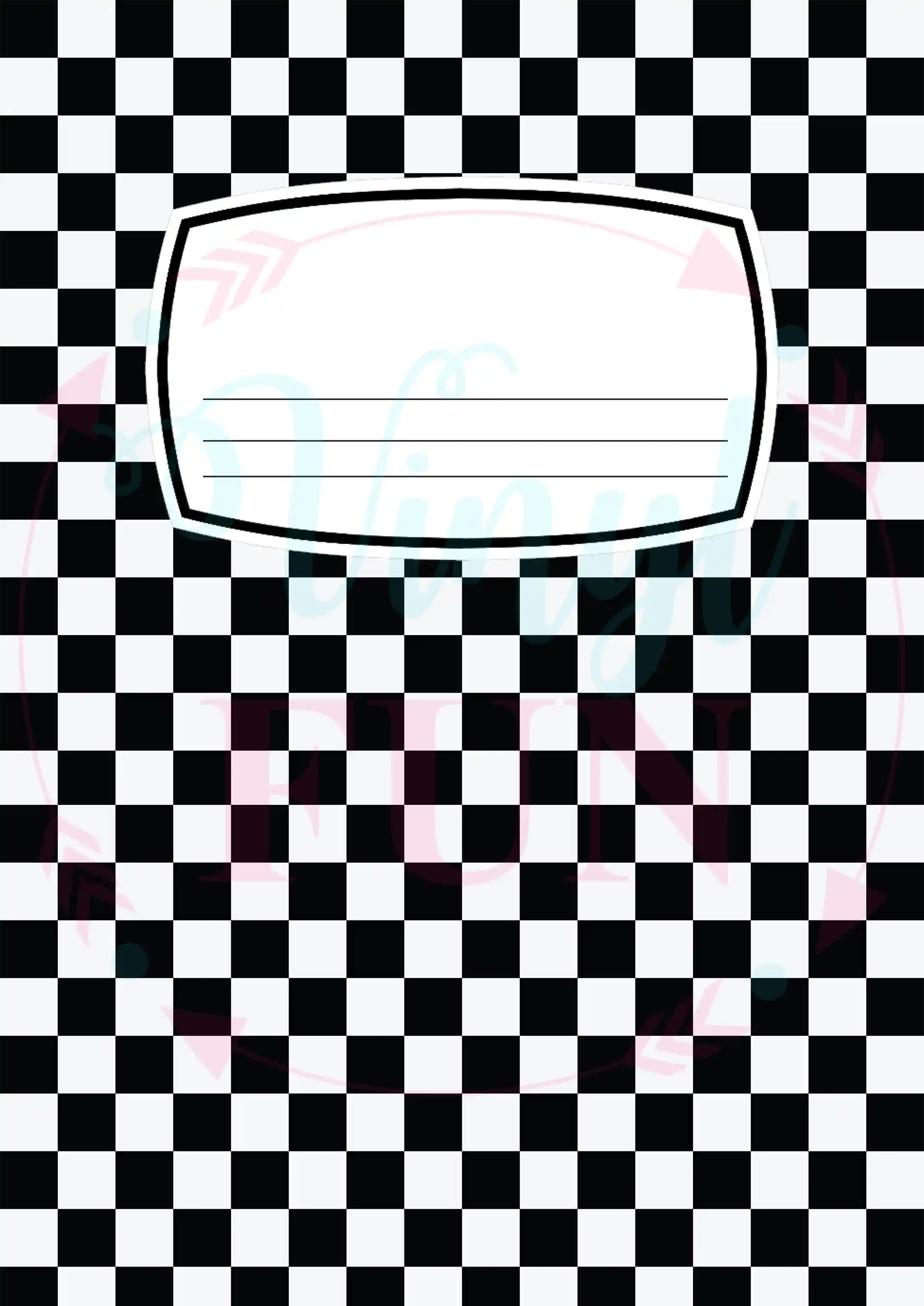 Composition Notebook Cover Transfer Sheet -Racercheck – Vinyl Fun