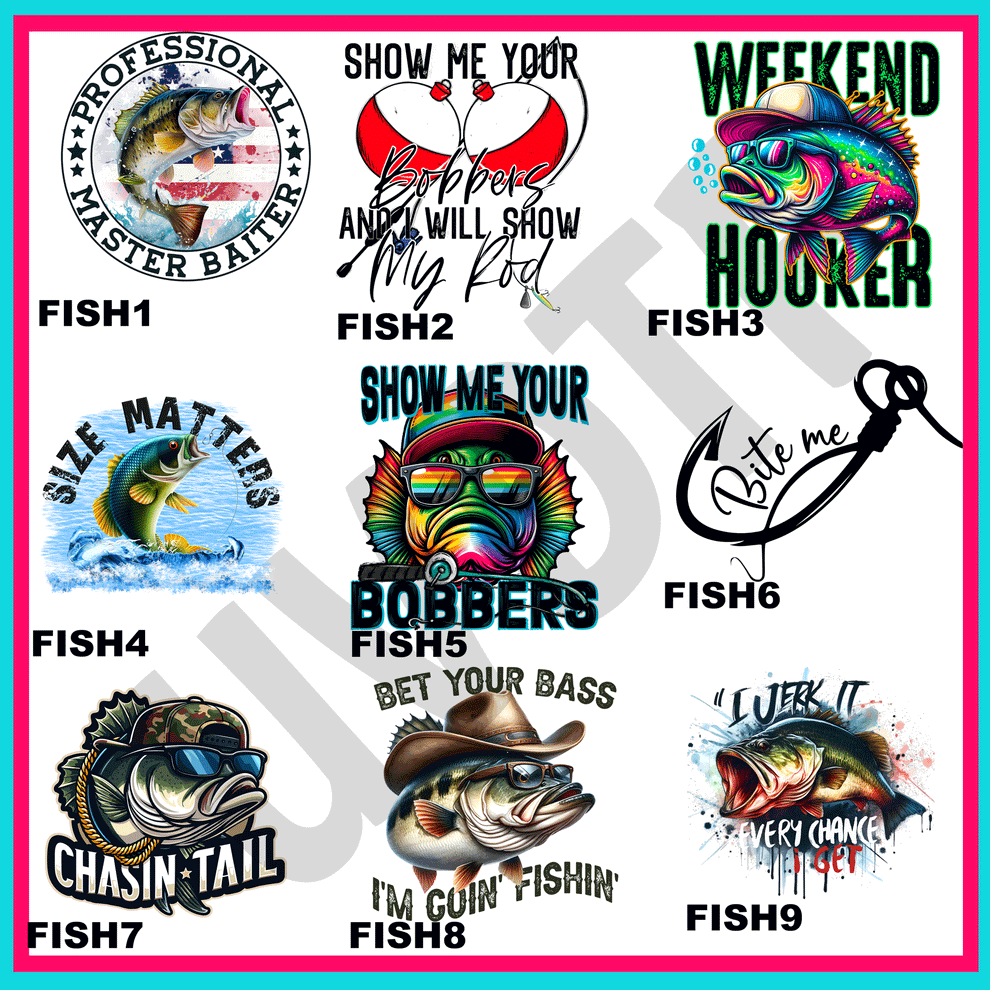 UVDTF Dirty Fishing Decals – Vinyl Fun
