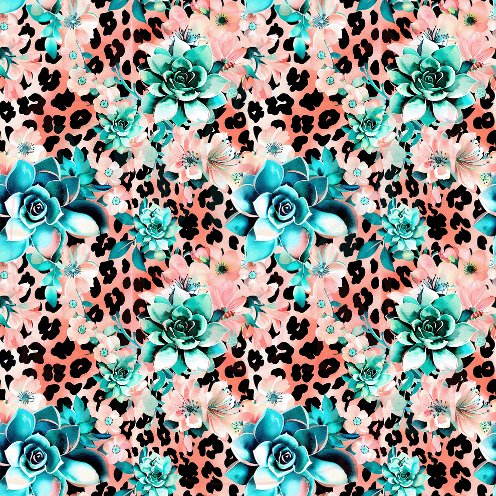 Floral Cheetah Pattern-A8 – Vinyl Fun