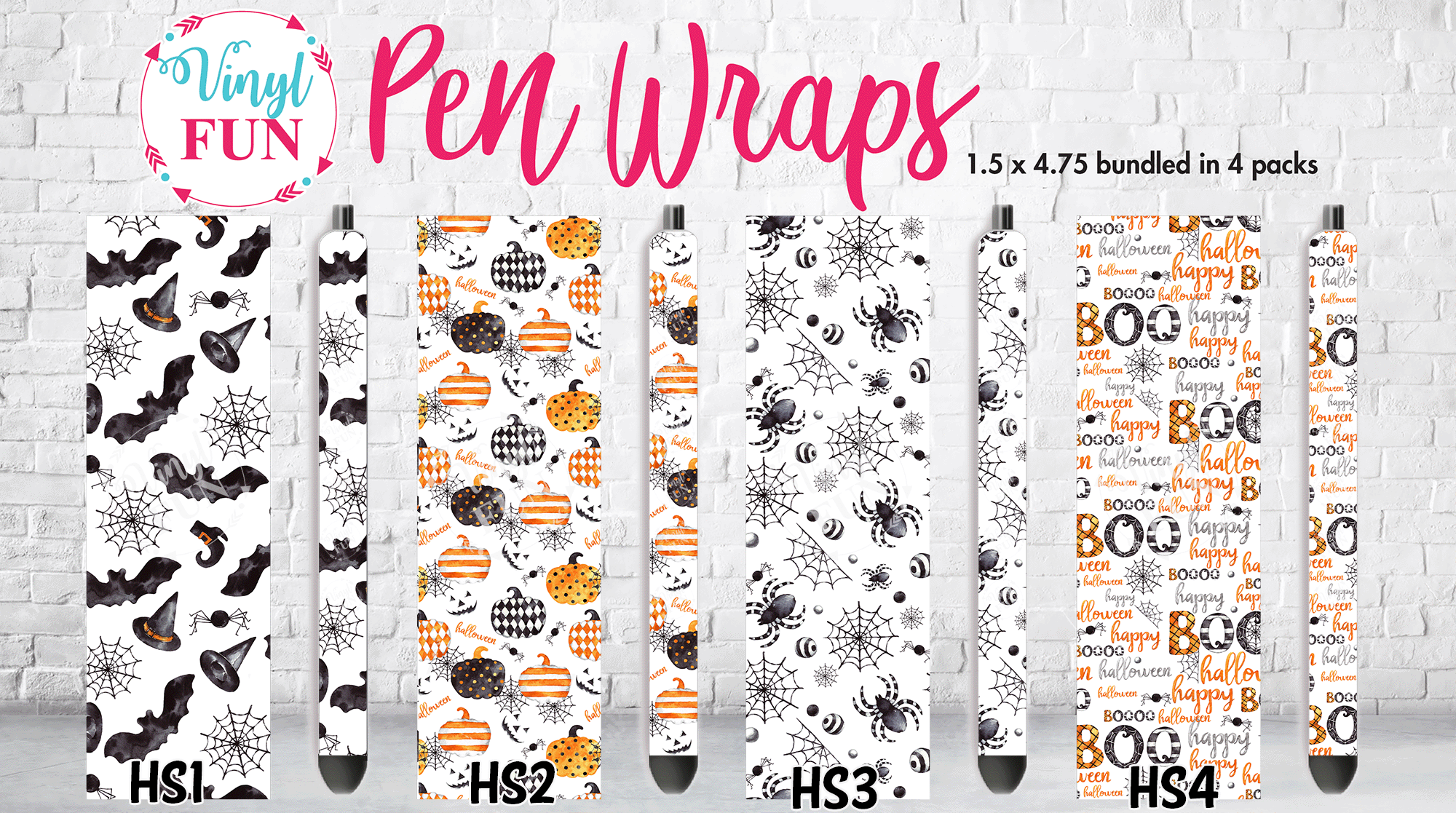 Halloween Spiders Pen Collection – Vinyl Fun