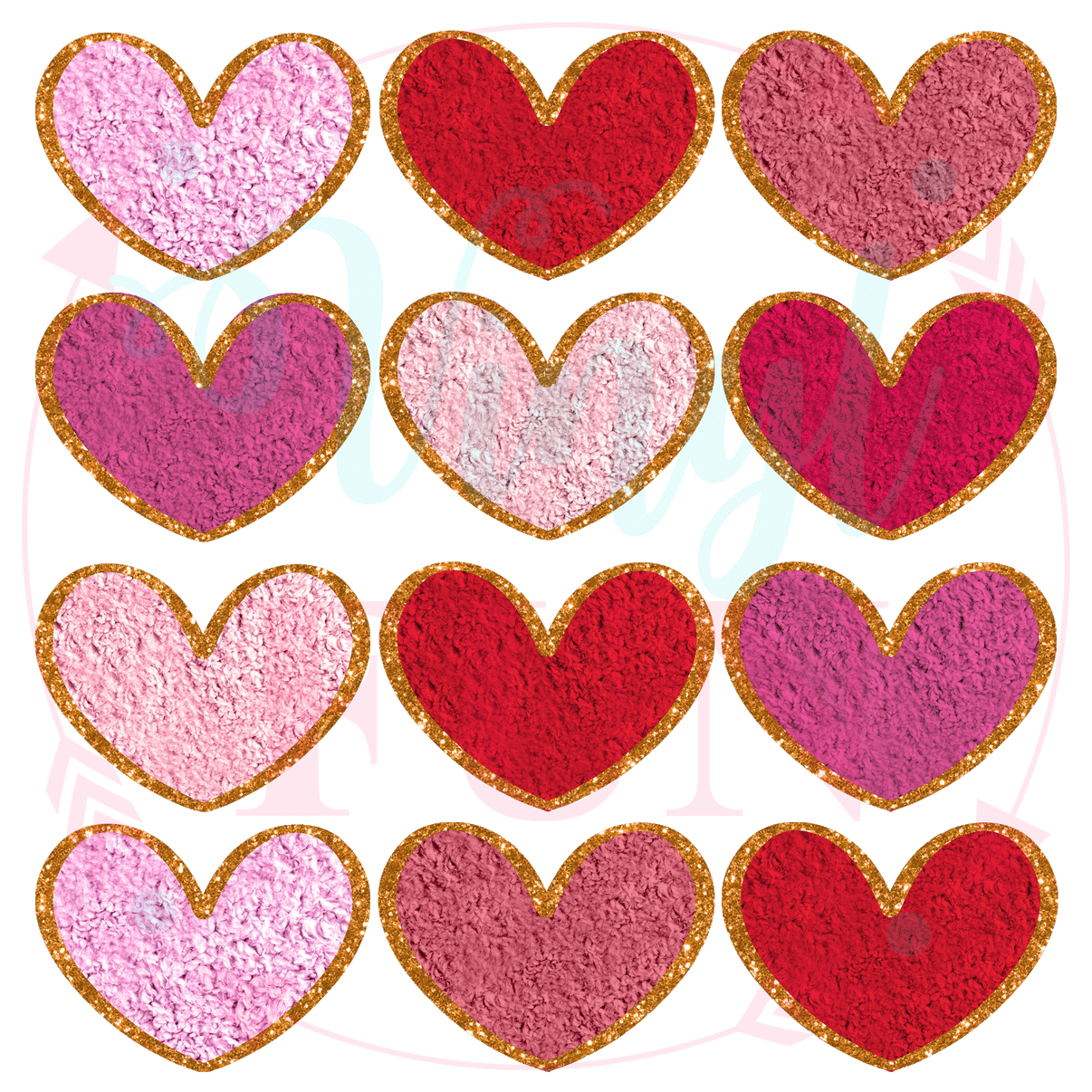 Textured Hearts Transfer -V7 – Vinyl Fun