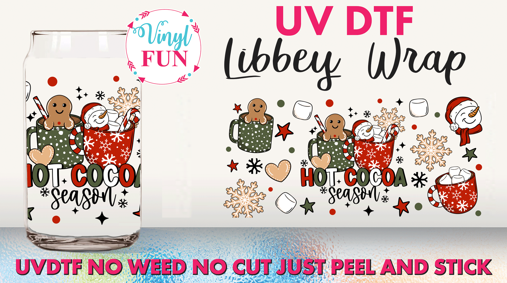 Hot Cocoa Season UVDTF Libbey Glass Wrap - UV12 – Vinyl Fun