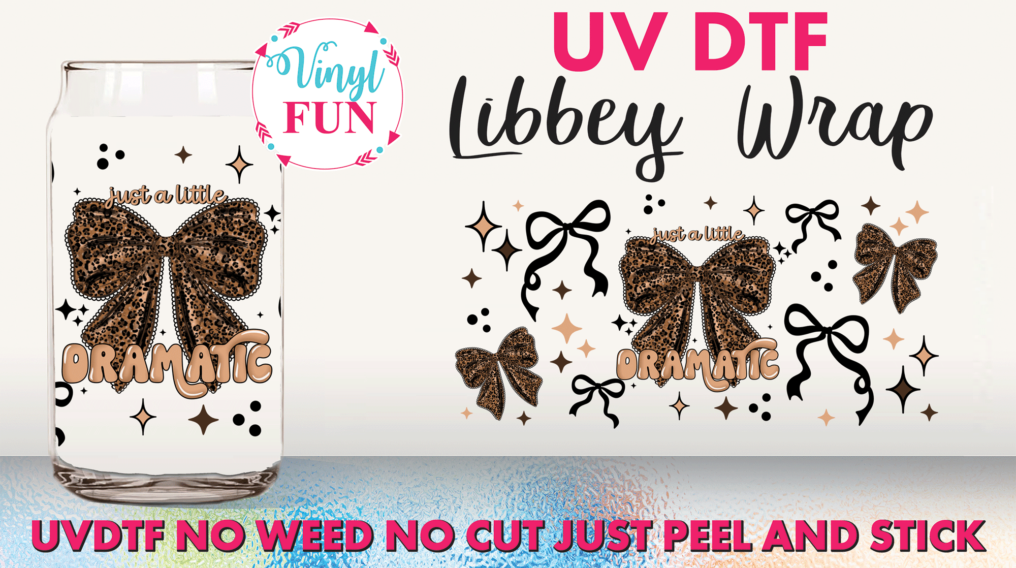 Dramatic Bow UVDTF Libbey Glass Wrap - UV27 – Vinyl Fun