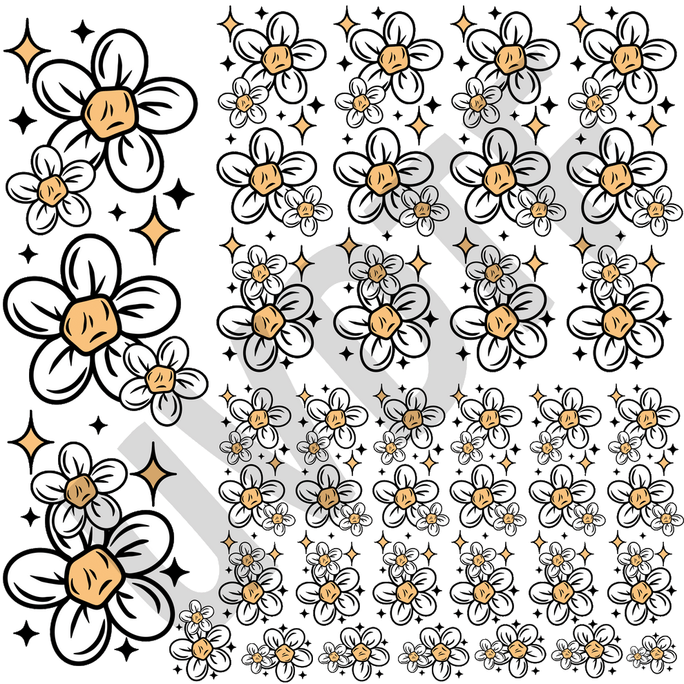 UVDTF Daisy Doodles Elements-X7 – Vinyl Fun