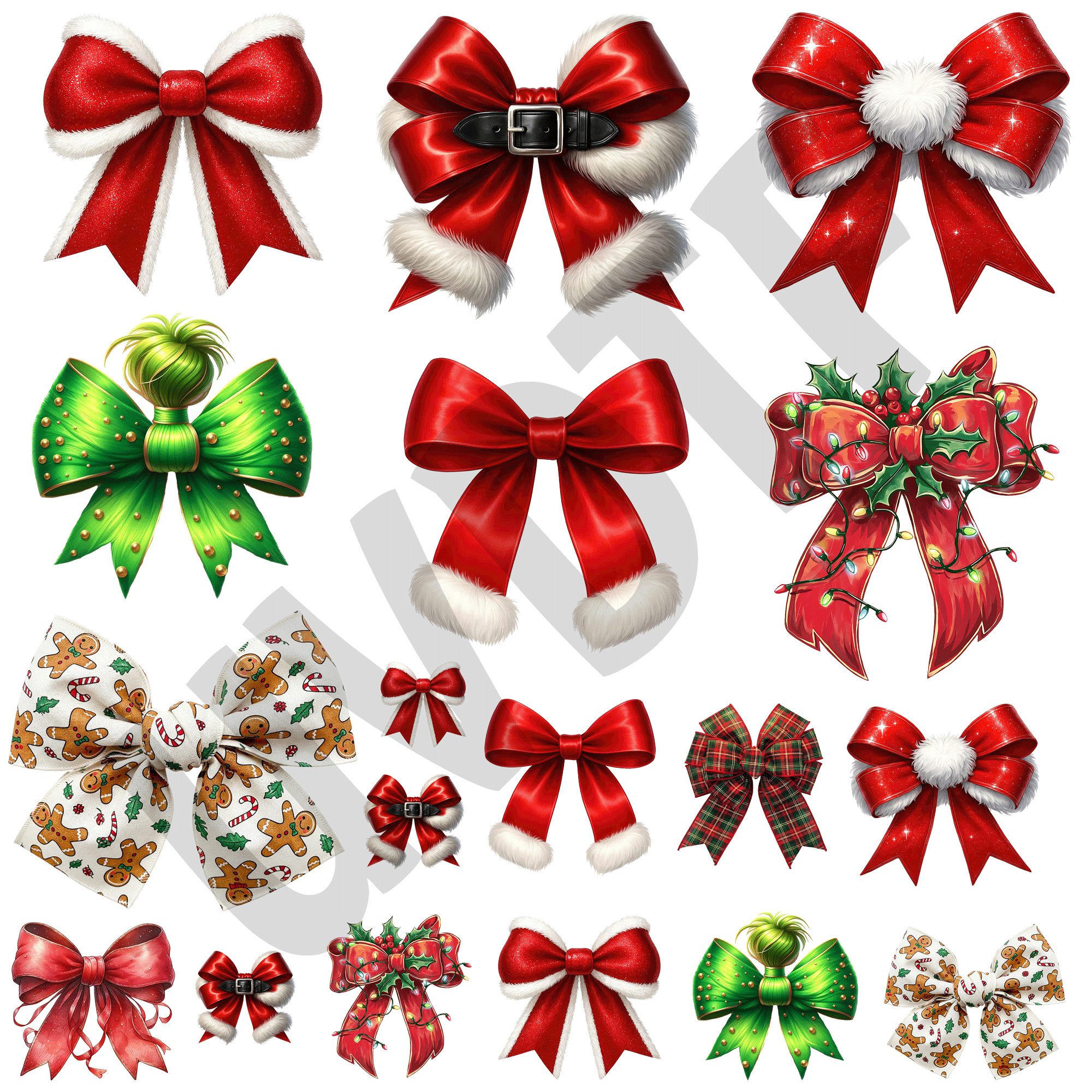 UVDTF Christmas Bows Elements – Vinyl Fun