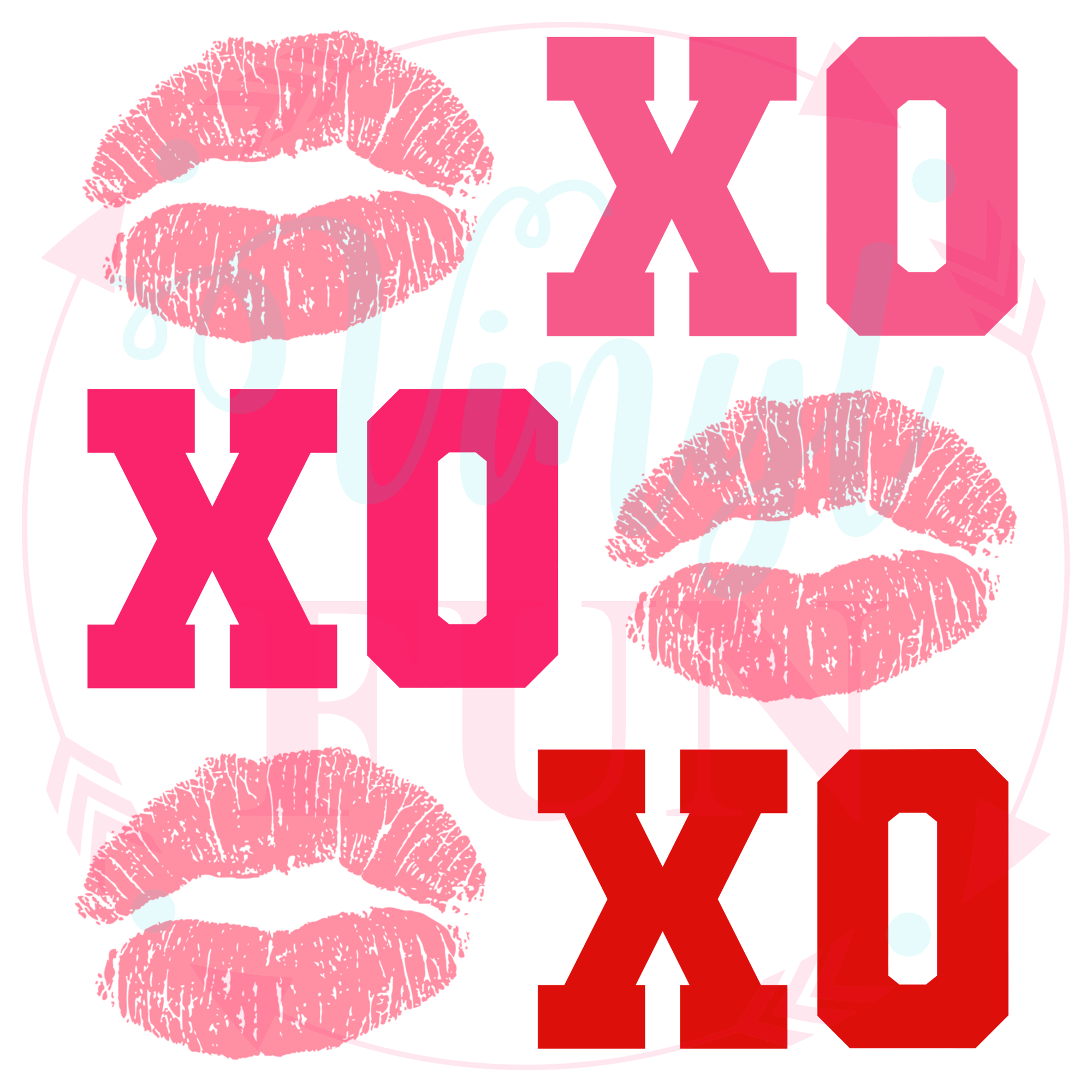 XOXO & Lips Transfer -V8 – Vinyl Fun