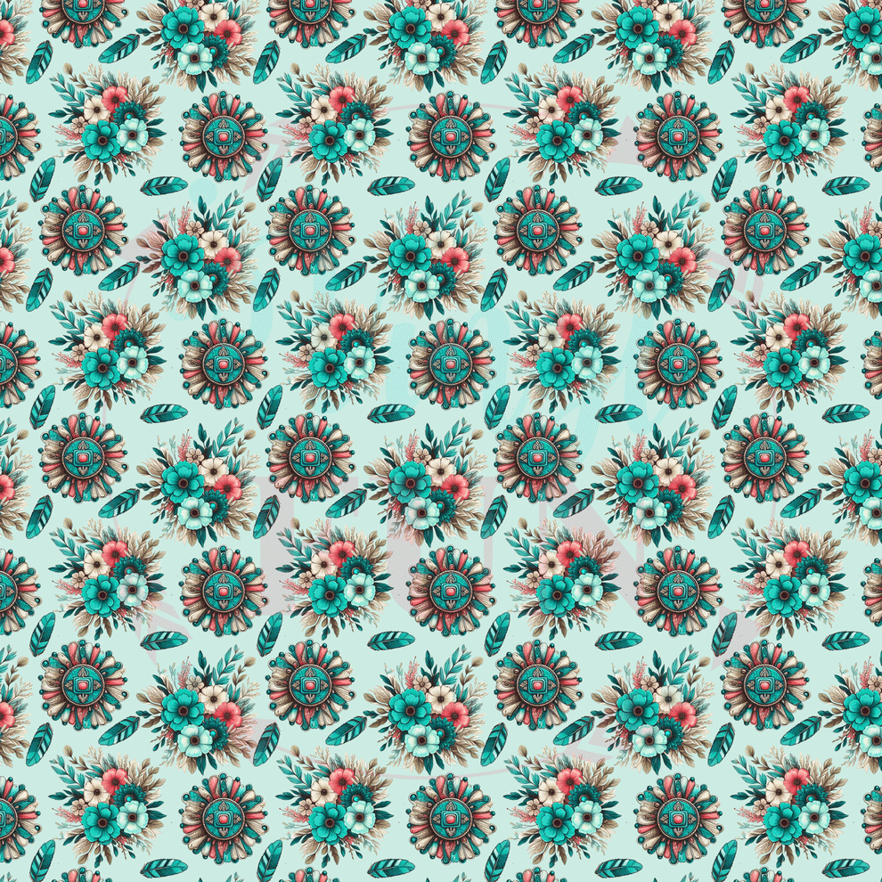 Western Floral Pattern-B4 – Vinyl Fun