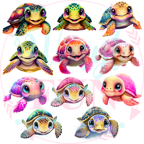Baby Sea Turtles Elements – Vinyl Fun