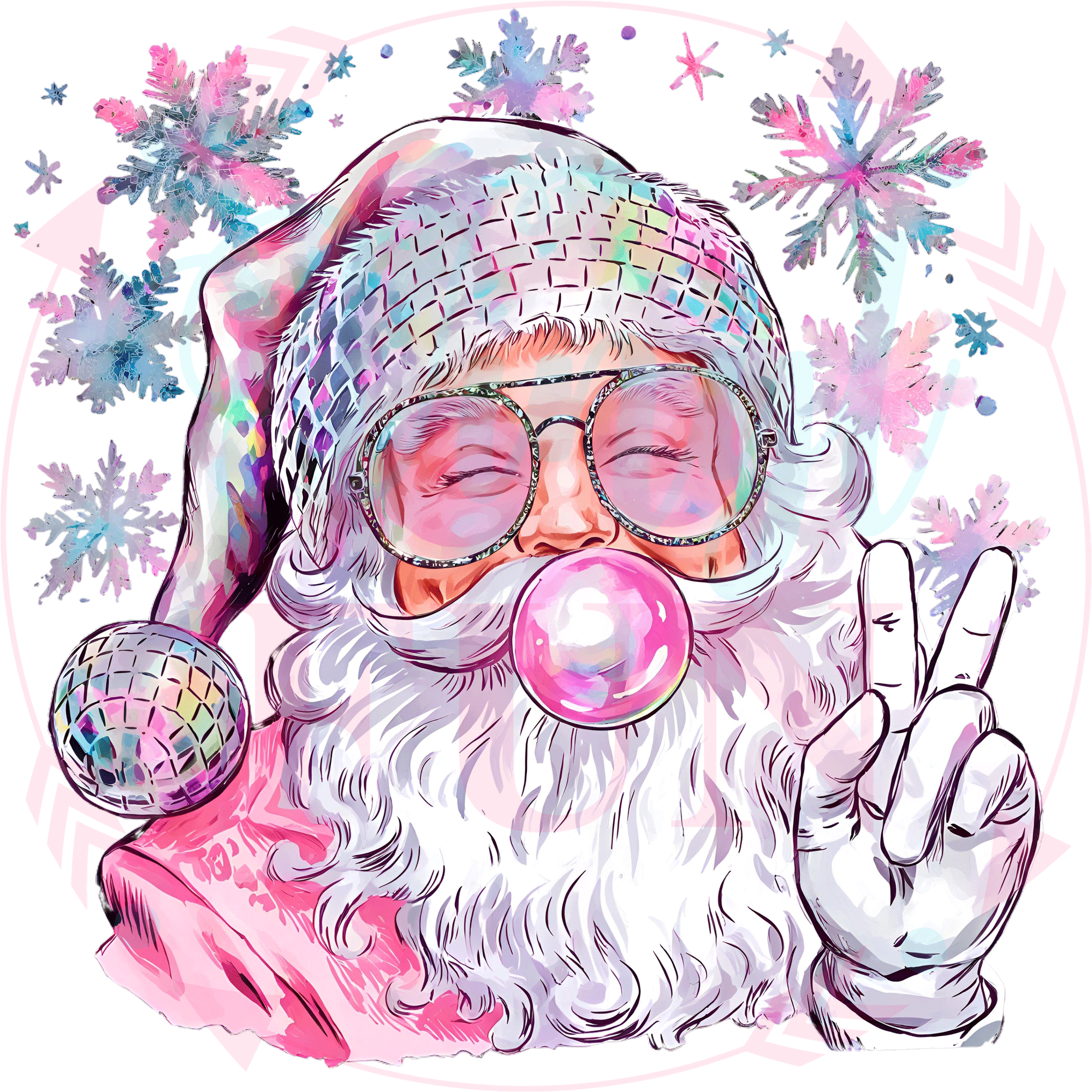 Bubblegum Santa Transfer -XM12 – Vinyl Fun