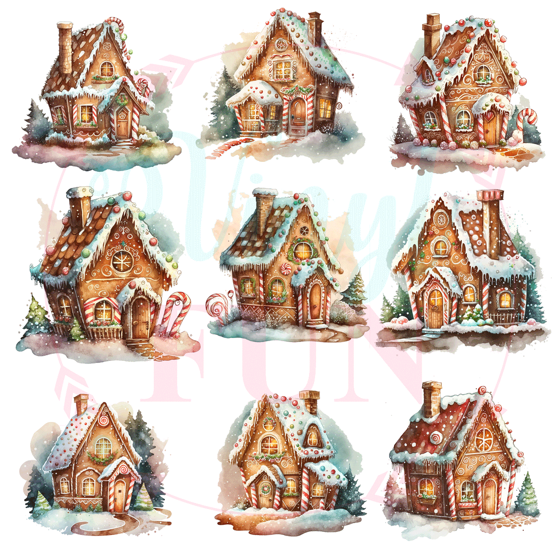 Gingerbread House Elements – Vinyl Fun