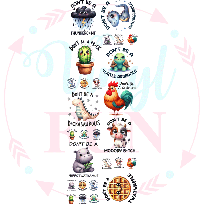 Adult Humor Gang Sheet 22"x60" – Vinyl Fun