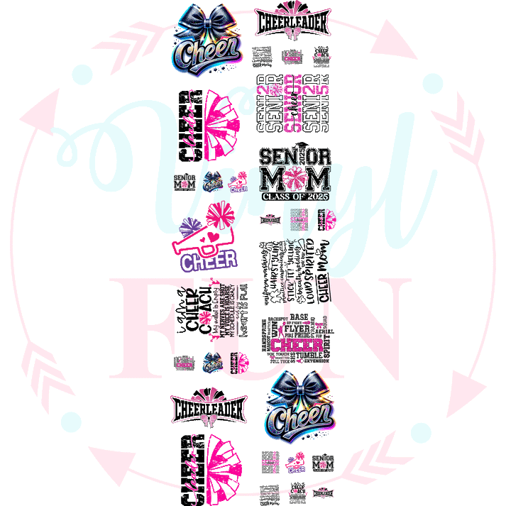 All About Cheer Gang Sheet 22"x60" – Vinyl Fun